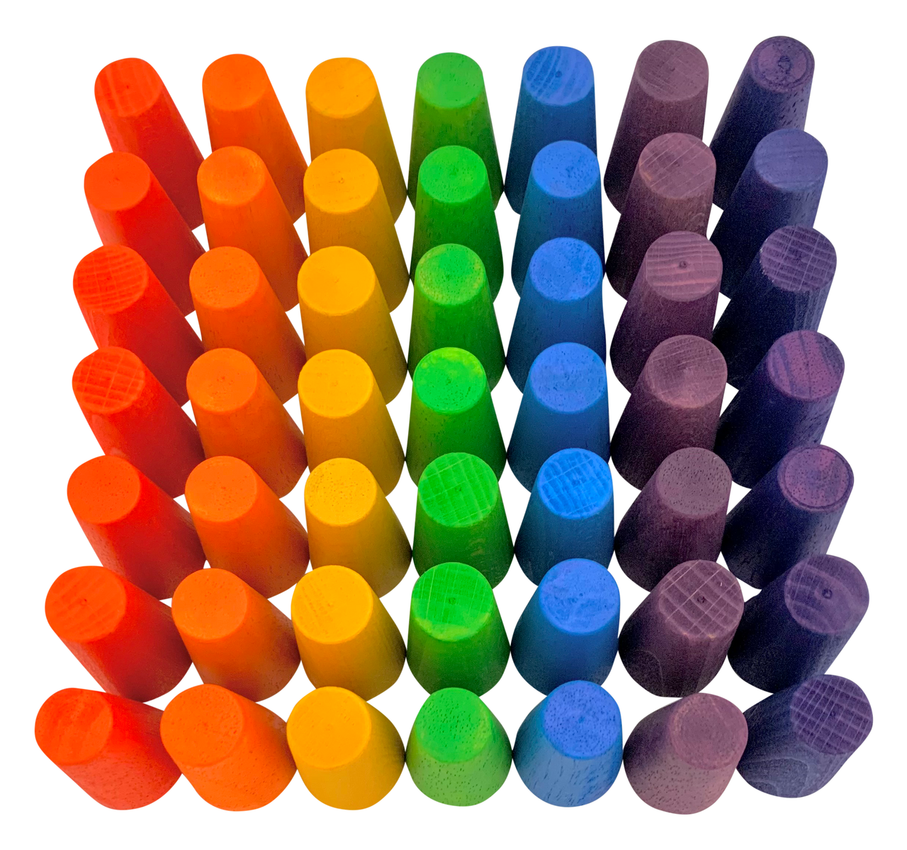 Mini Rainbow Cones/49pc - Papoose Toys Pte Ltd