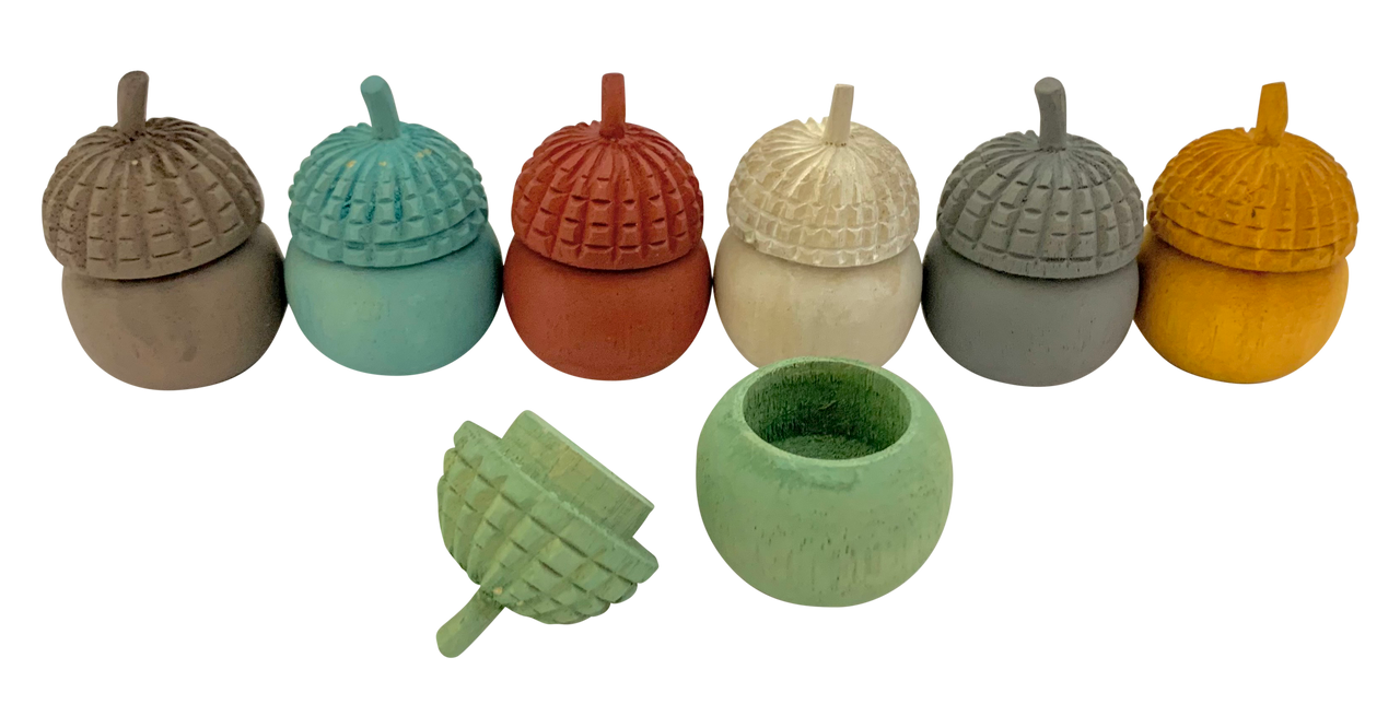 Mini Earth Acorn Pots/7pc - Papoose Toys Pte Ltd