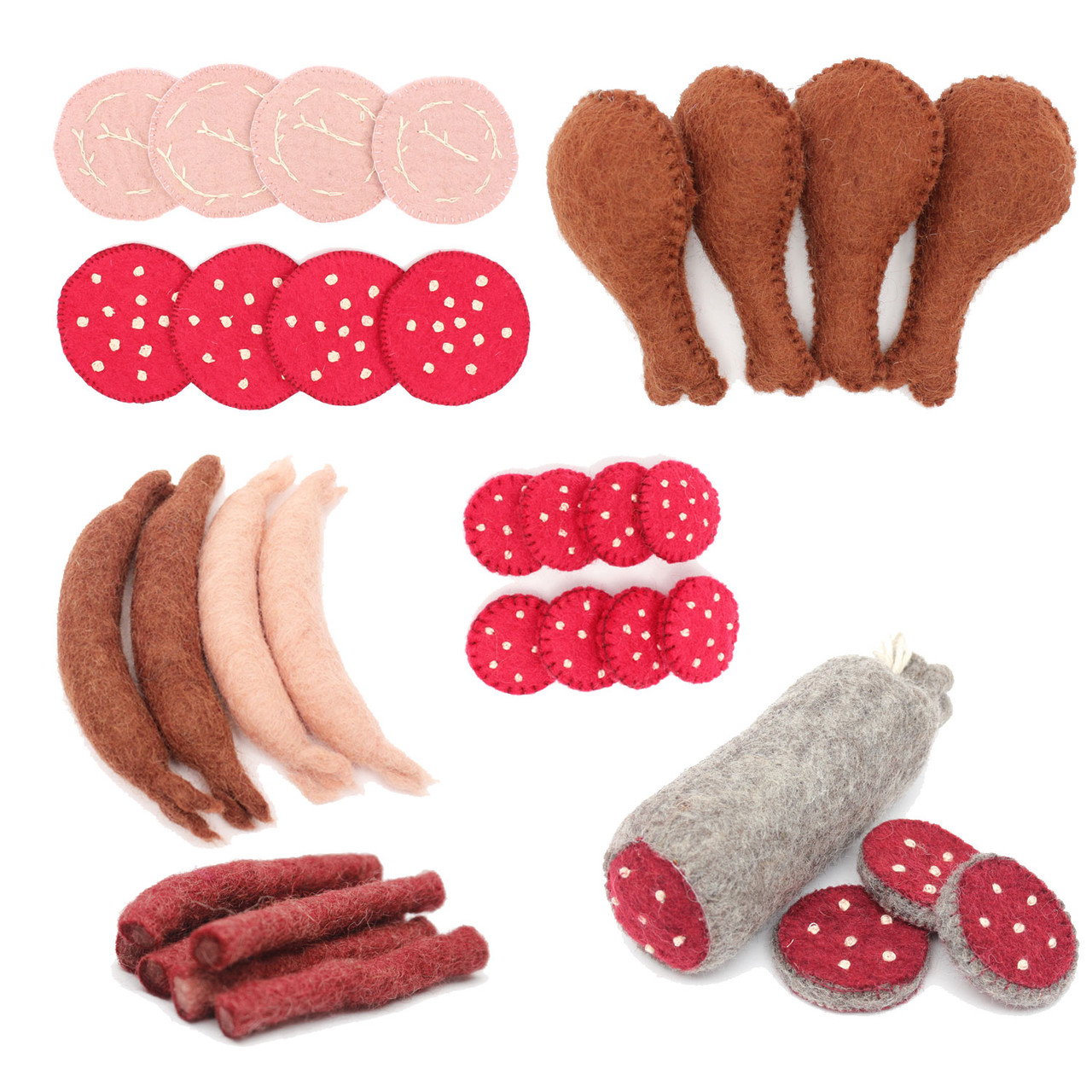 Large Meat Selection/34pc - Papoose Toys Pte Ltd