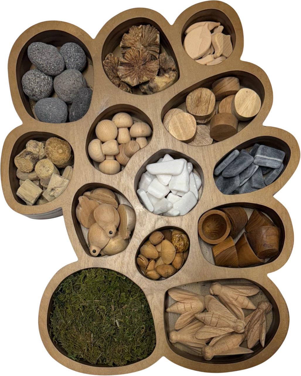 Bubble Sorting Tray Natural - Papoose Toys Pte Ltd