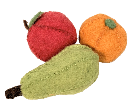 Fruit Apple, Pear, Orange - Papoose Toys Pte Ltd