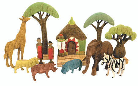 Africa Set/13pc - Papoose Toys Pte Ltd