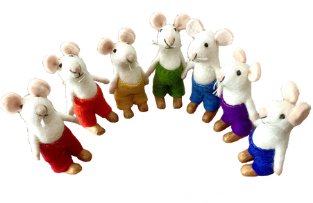 Rainbow Mice/7pc - Papoose Toys Pte Ltd