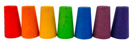 Mini Rainbow Cones/7pc - Papoose Toys Pte Ltd