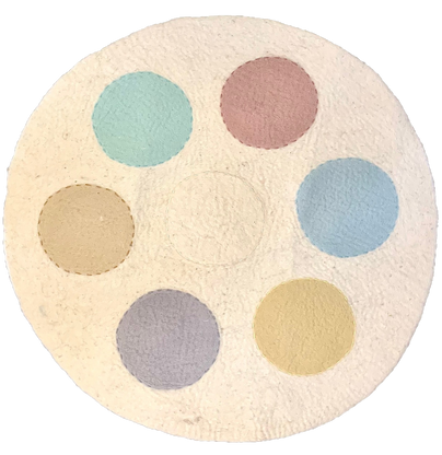 Circles Mat 70cm Pastel - Papoose Toys Pte Ltd
