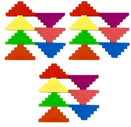 Silicon Stepped Blocks/21pc