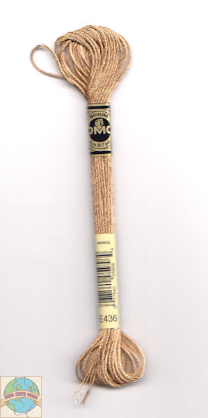 DMC Light Effects Floss - Golden Oak #E436 - CrossStitchWorld