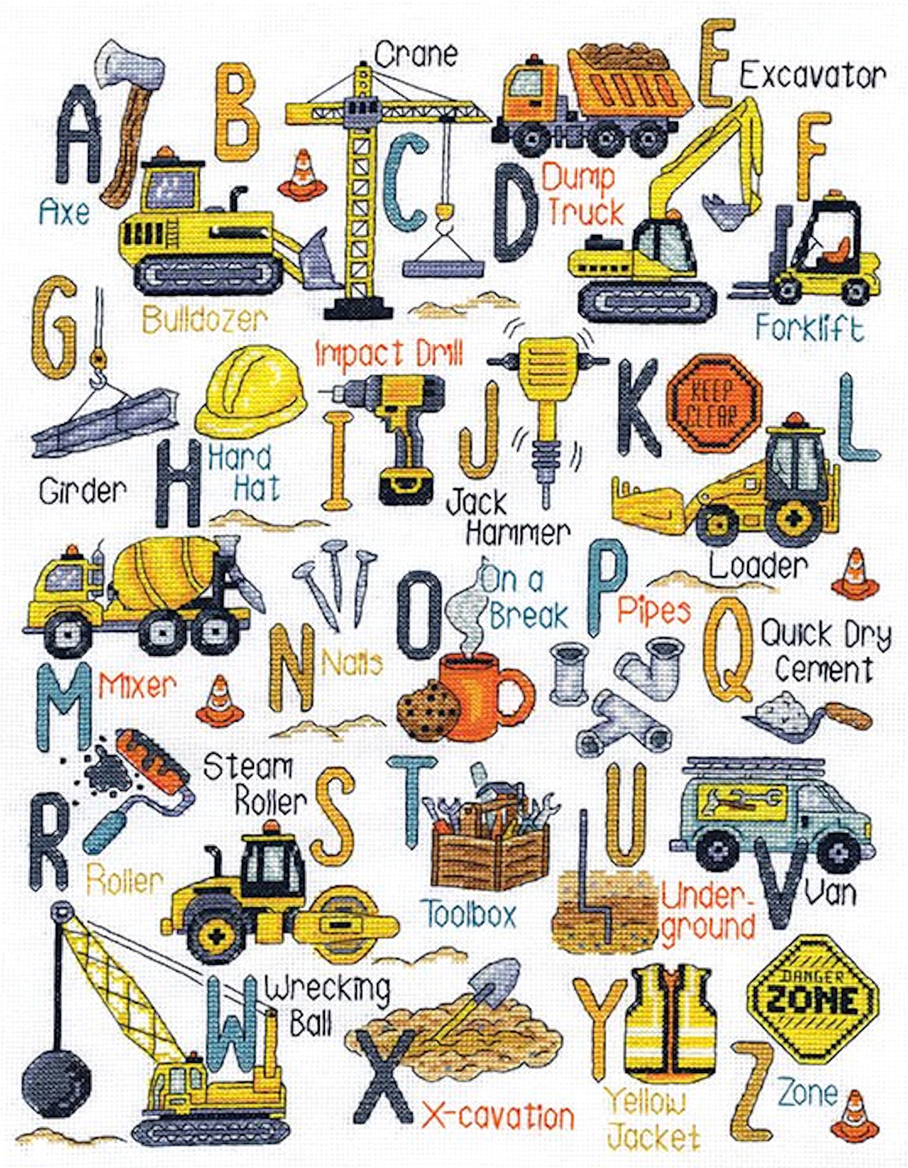Design Works - Construction ABC - CrossStitchWorld