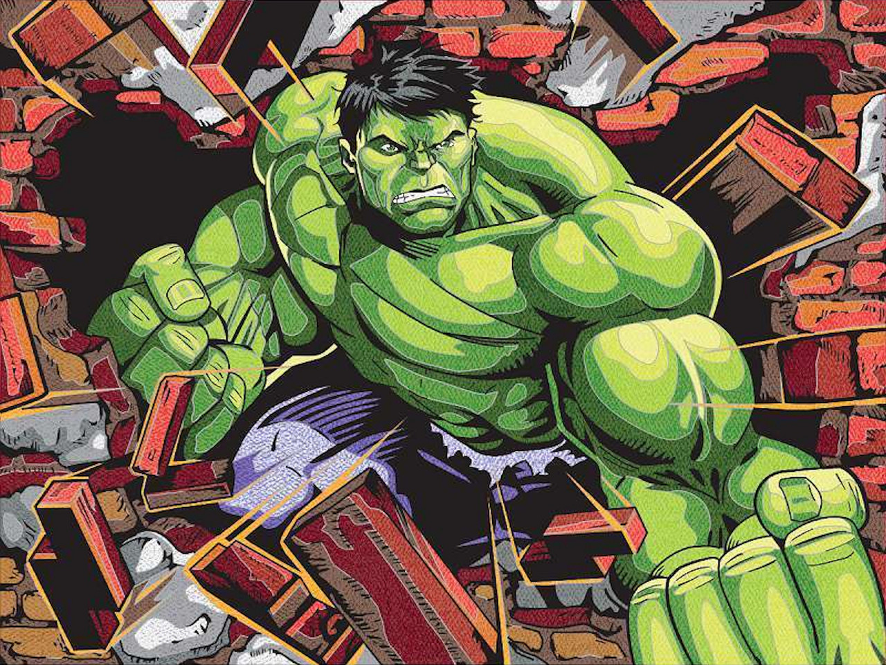 Marvel Pencil by Number Kit - Avengers Initiative - Hulk - CrossStitchWorld