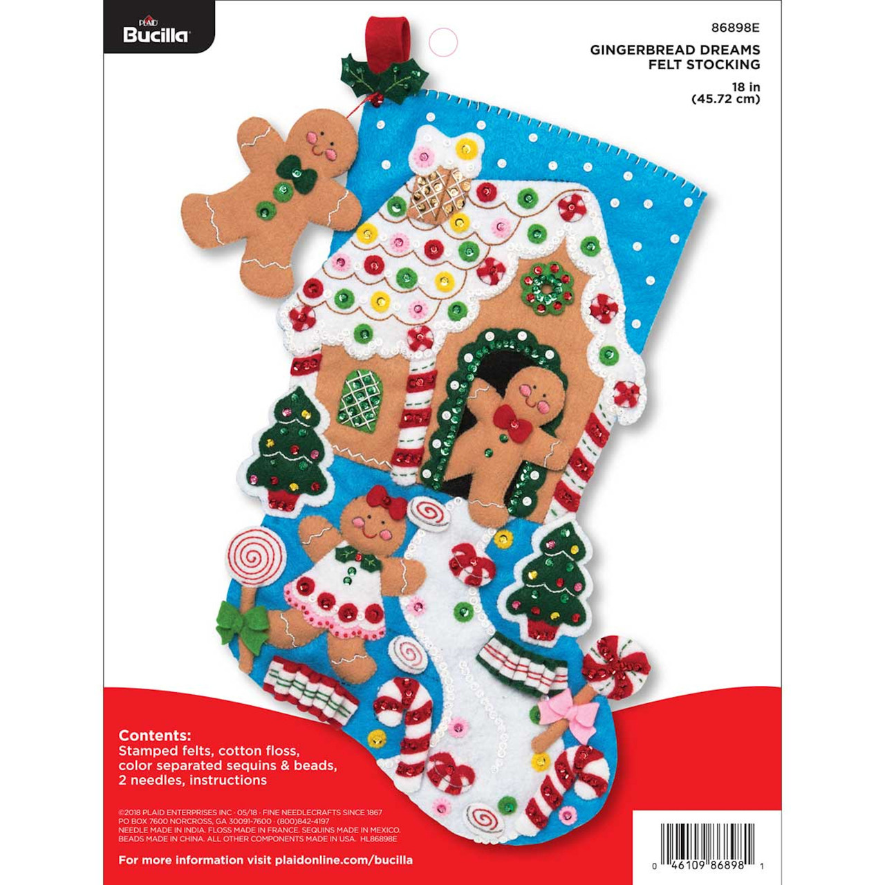 Plaid / Bucilla - Gingerbread Dreams Stocking - CrossStitchWorld Plaid / Bucilla - Gingerbread Dreams Stocking - CrossStitchWorld