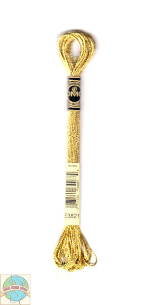 DMC Light Effects Floss - Light Gold #E3821 - CrossStitchWorld