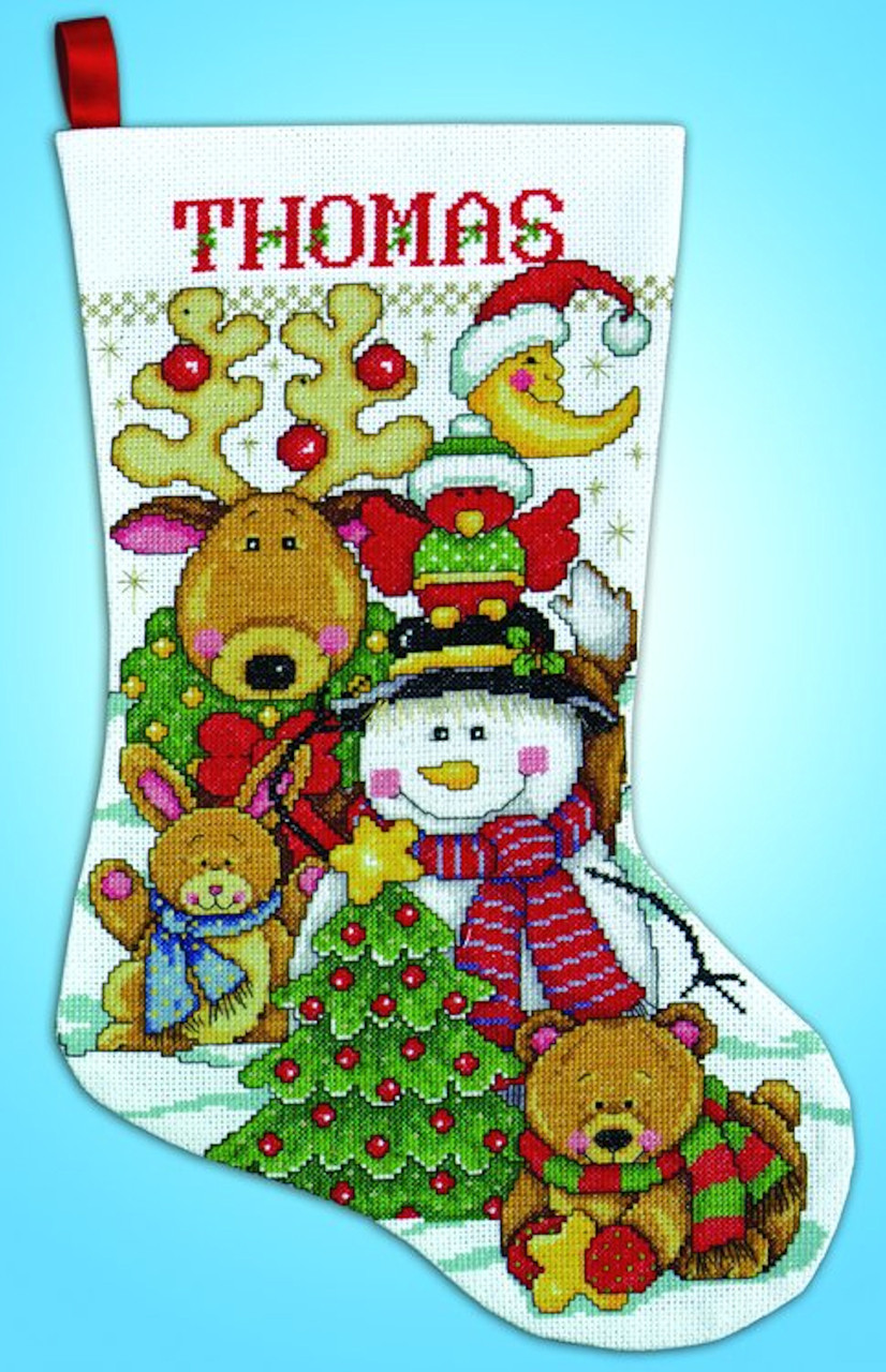 Design Works - Making New Friends Stocking - CrossStitchWorld