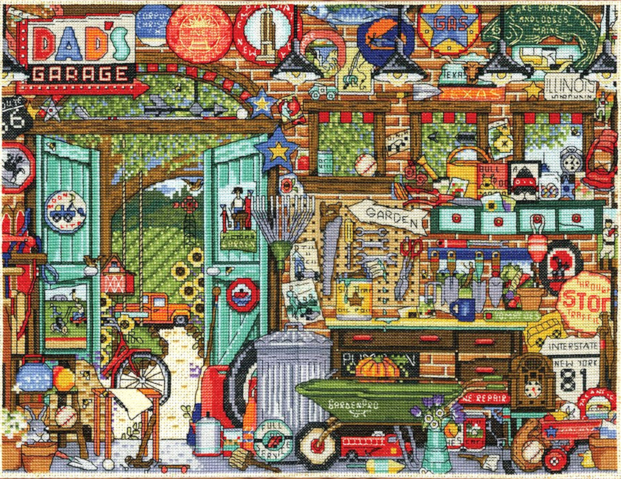 Design Works - Dad's Garage - CrossStitchWorld
