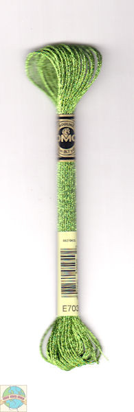 DMC Light Effects Floss - Lt Emerald Green #E703 - CrossStitchWorld