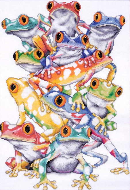 Design Works - Frog Pile - CrossStitchWorld