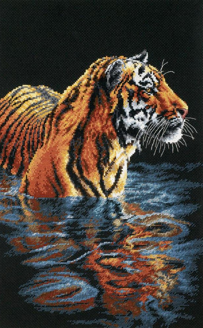 Dimensions - Tiger Chilling Out - CrossStitchWorld