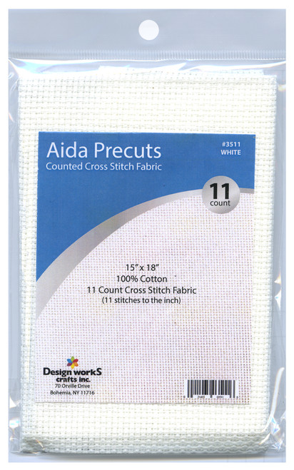 Design Works - Gold Quality White 11 Count Aida Fabric 15" x 18 ...