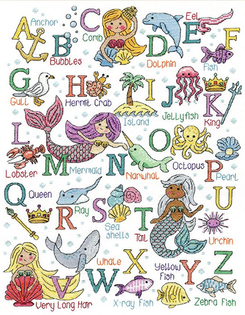 Design Works - Mermaid ABC - CrossStitchWorld