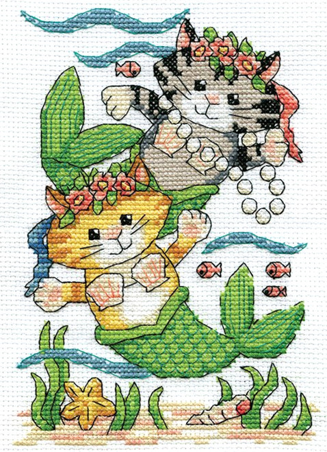 Design Works - Mer-Cats - CrossStitchWorld
