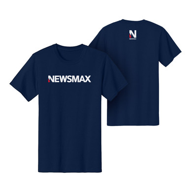 Newsmax Front Logo T-Shirt (Navy)