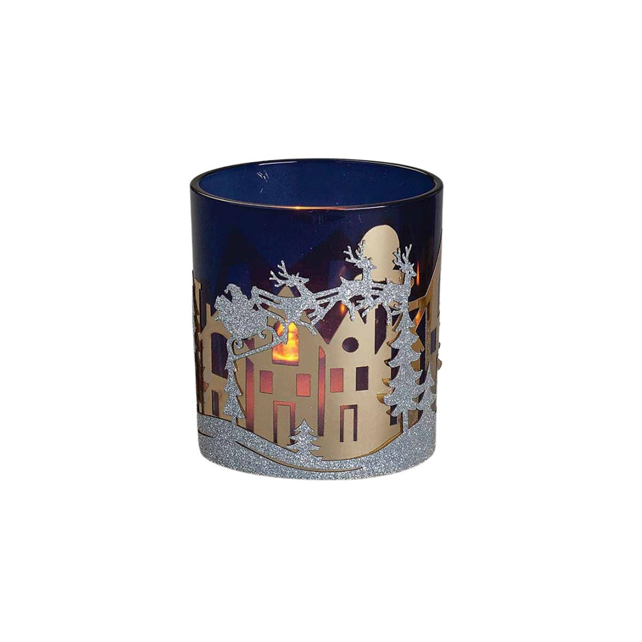 Roman Santa Candle Projector Lighted