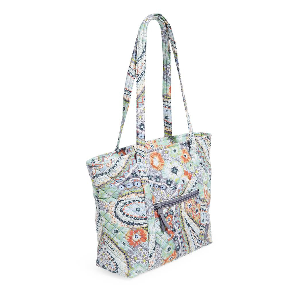 Vera Bradley Citrus Paisley Small Vera Tote Bag