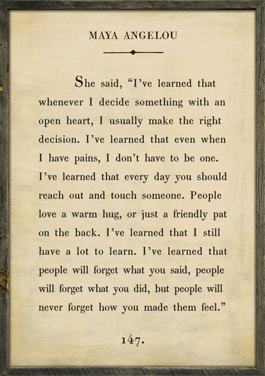 Sugarboo Designs 24" X 36" White Maya Angelou Book Collection Print by ...