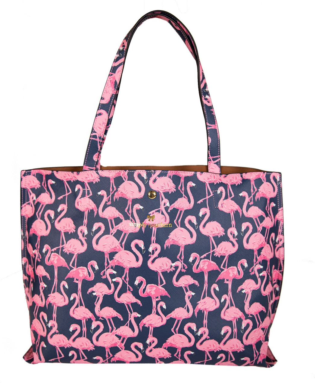 Simply Southern Accessories Flamingo Leather Tote by Simply Southern ...