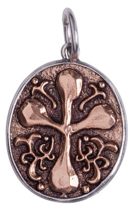 Waxing Poetic Large Freedom Poetic Cross - Sterling Silver & Bronze ...
