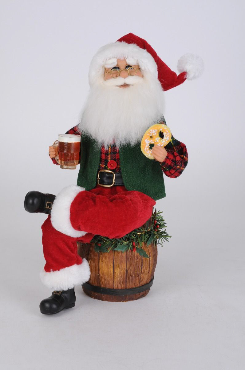 Karen Didion Beer Barrel Santa - The Lamp Stand