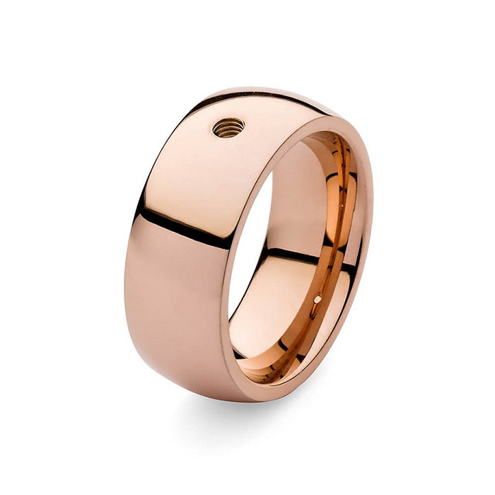 Qudo Jewelry Size 9 Rose Gold Basic Big Interchangeable Ring by Qudo Jewelry|The Lamp Stand