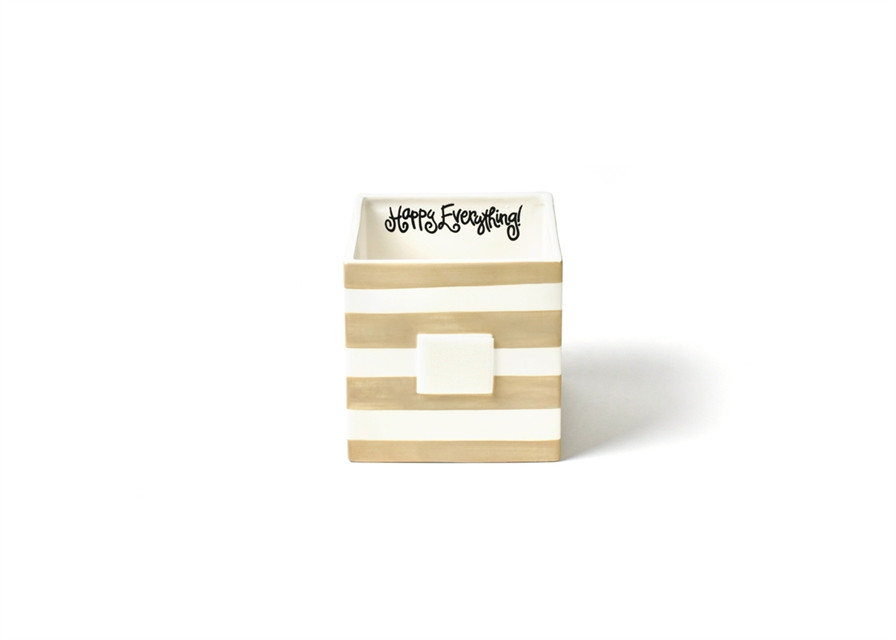 Happy Everything Neutral Stripe Mini Nesting Cube Medium by Happy ...