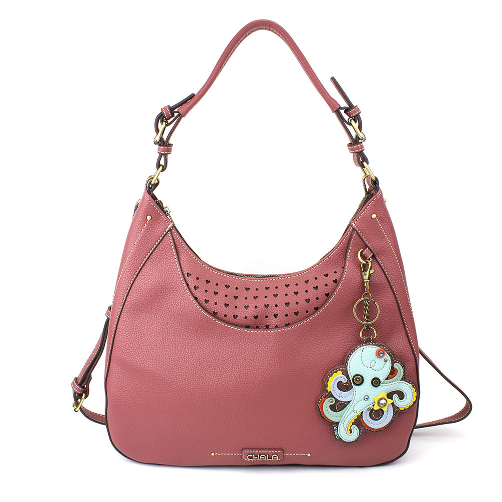Chala Handbags Rose Octopus Sweet Hobo Tote by Chala|The Lamp Stand