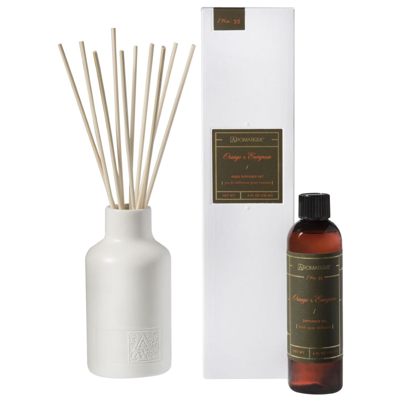 Aromatique Orange & Evergreen 4 oz. Reed Diffuser Set by Aromatique|The ...