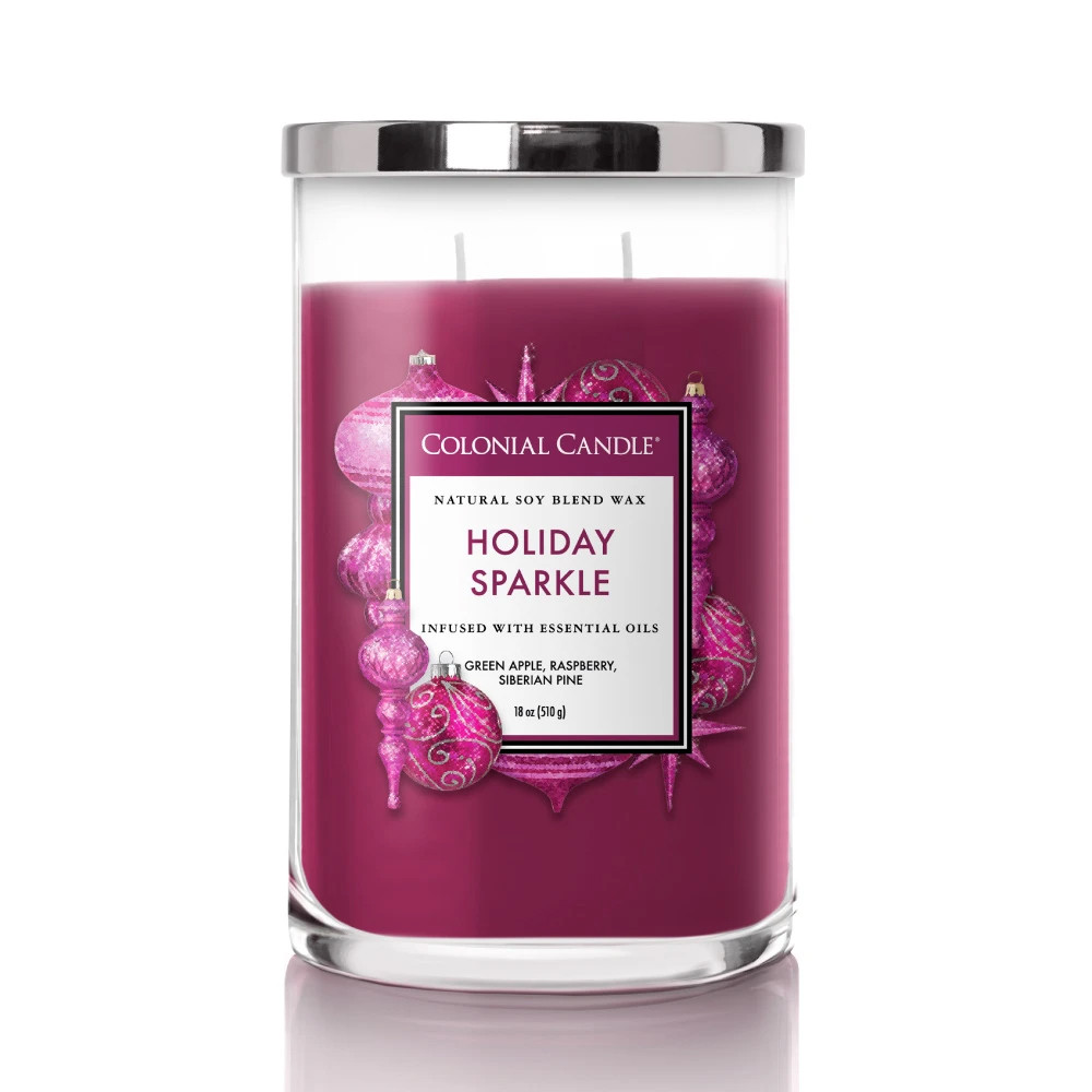Colonial Candle Holiday Sparkle 18 oz. Classic Cylinder Jar