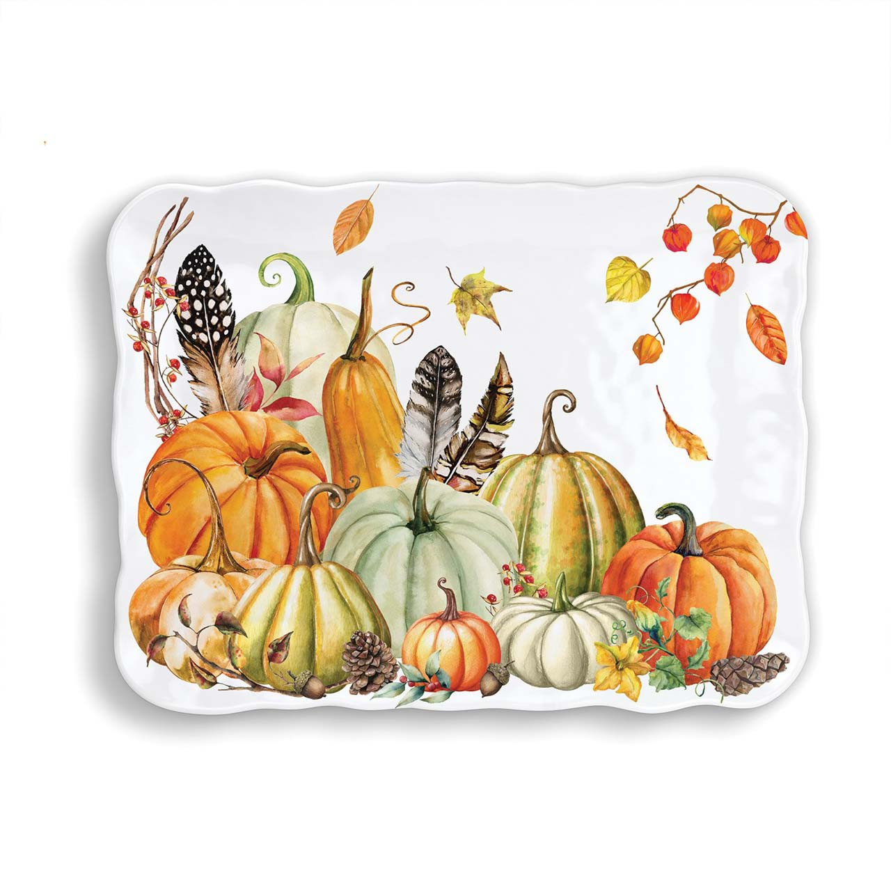 Michel Design Works Sweet Pumpkin Melamine Serveware Cookie Tray
