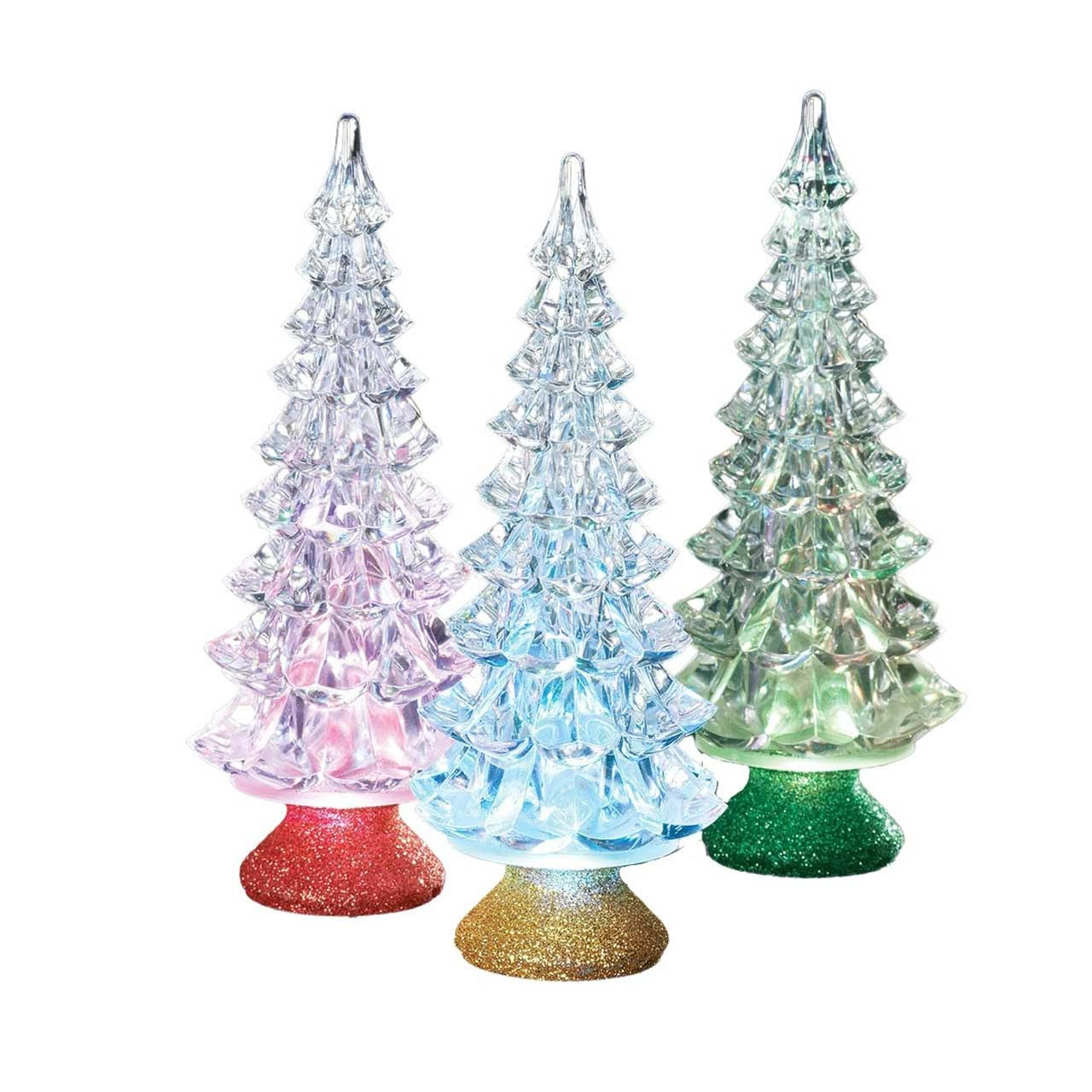 Roman Lighted Tri-Color Tree Green 6.5"