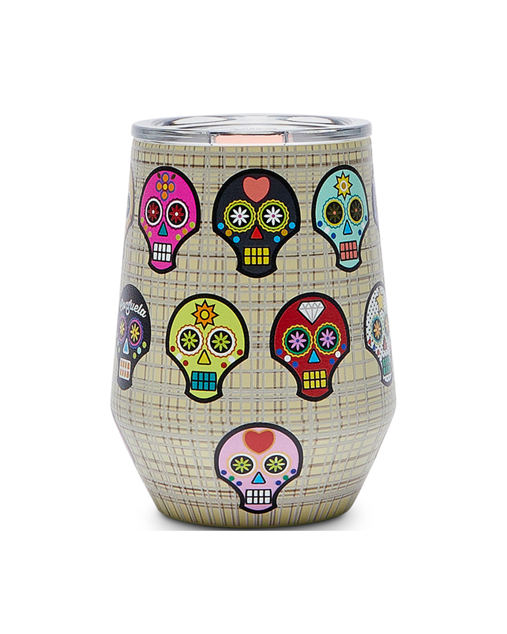 Consuela Sugar Skulls 10 oz. Wine Tumbler