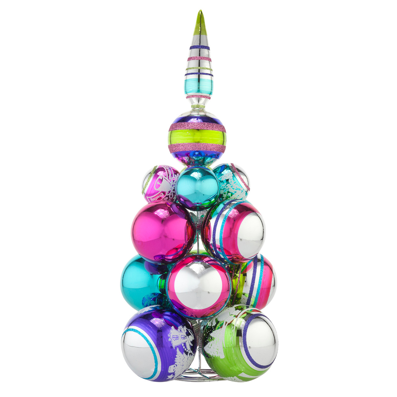 Christopher Radko Shiny Brites Christmas Brites 17" Cluster Tree by ...
