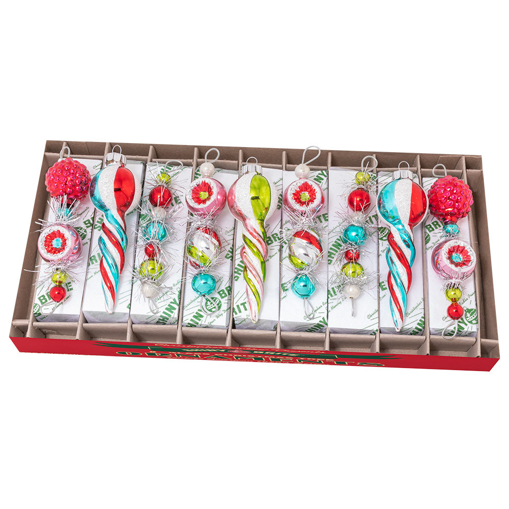 Christopher Radko Festive Fete 9 Count 4" Shape Icicles by Christopher ...