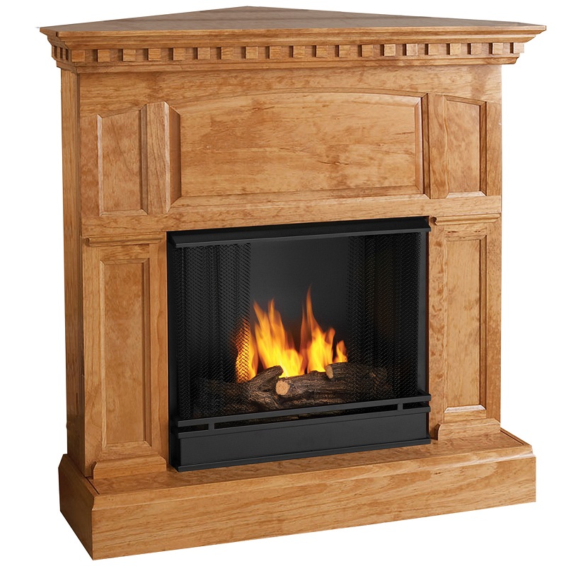 RealFlame Heritage Corner - Oak-Ventless Gel Firplace by Real Flame-The ...