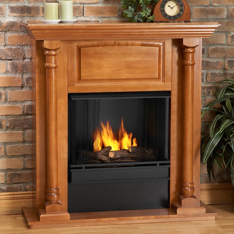 RealFlame Richard-Oak-Ventless Gel Firplace by Real Flame-The Lamp Stand