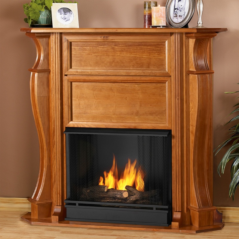 RealFlame Isabelle-Oak-Ventless Gel Firplace by Real Flame-The Lamp Stand