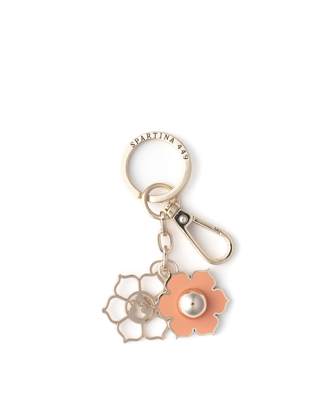 Spartina 449 Coral Magnolia Keychain - Boutique Spartina 449-The Lamp Stand