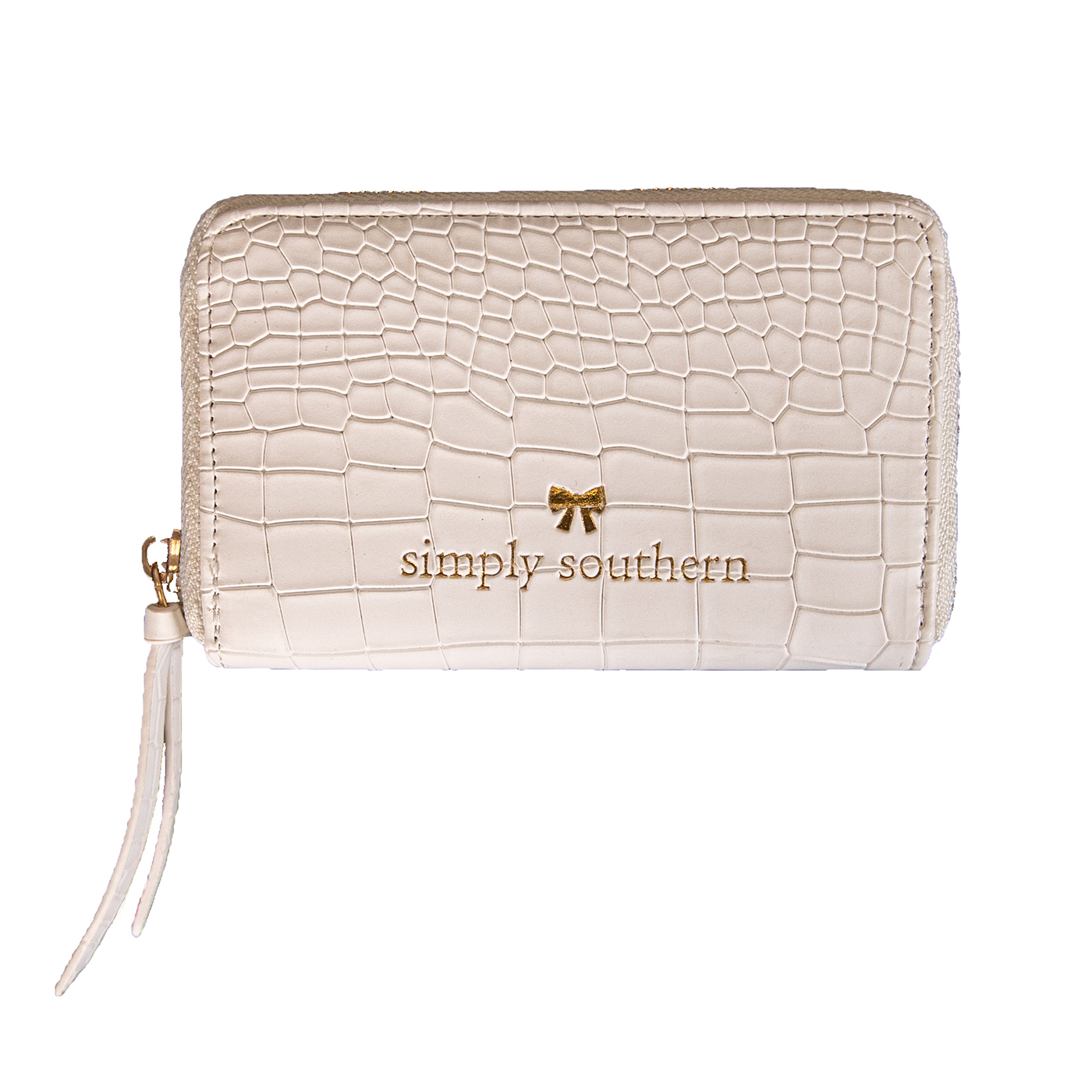 Simply Southern Accessories White Leather Zip Wallet by Simply Southern ...