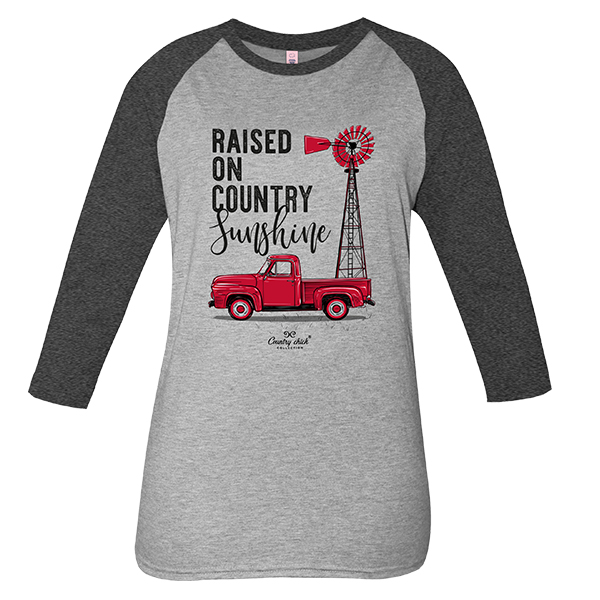 Simply Southern Large Raised on Country Sunshine Heather Grey Country ...