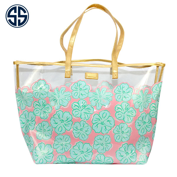 Simply Southern Hibiscus Clear Purse by Simply Southern-The Lamp Stand