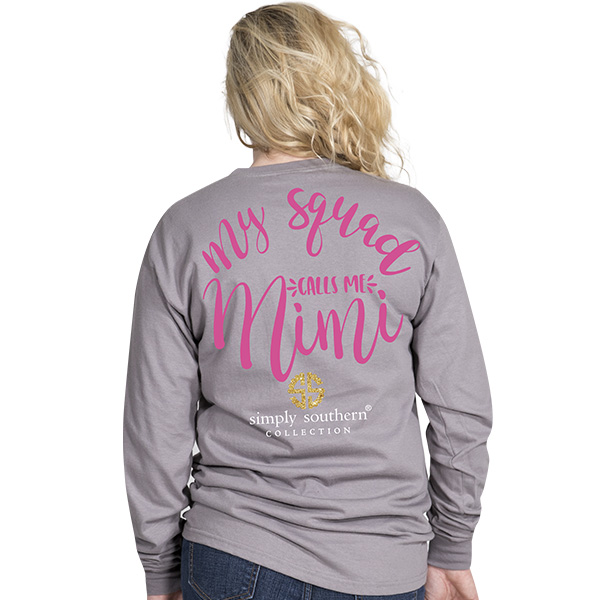 Simply Southern XX-Large My Squad Calls Me Mimi Steel Long Sleeve Tee ...