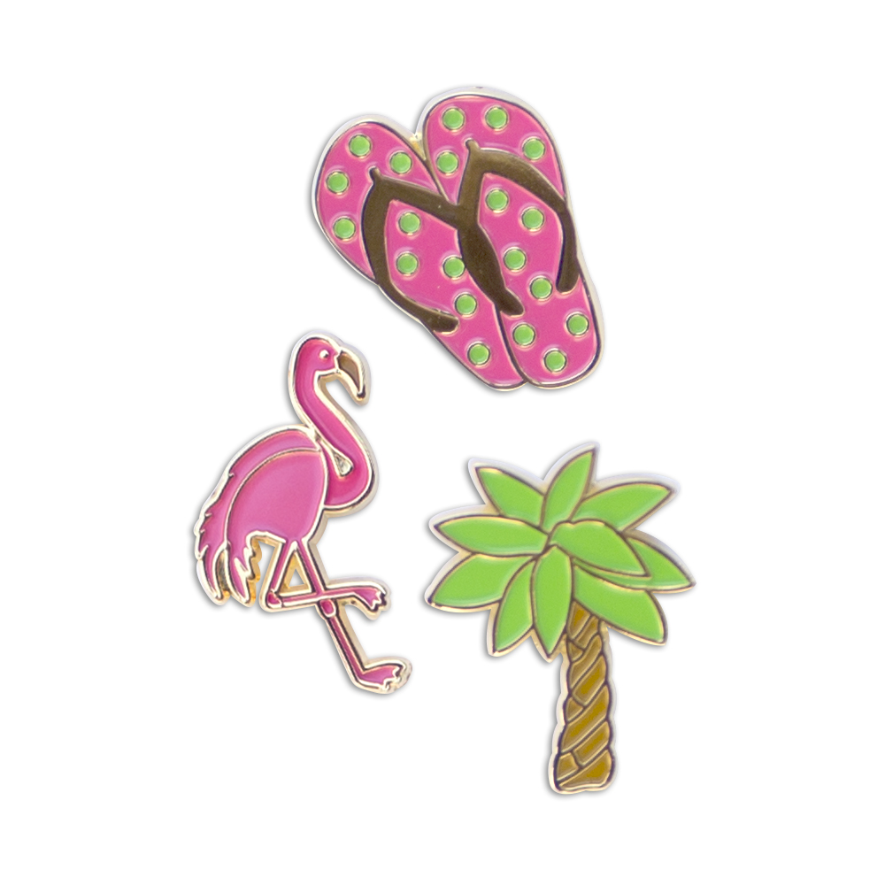 Simply Southern Accessories Flamingo Enamel Pins by Simply Southern-The ...