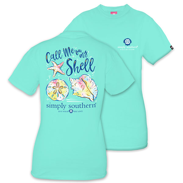 Simply Southern XXLarge Call Me on My Shell Short Sleeve Tee by Simply ...